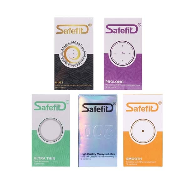 Bao Cao Su Safefit 4in1 Gai Bi Siêu Mỏng Bcs Trơn